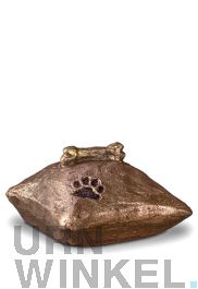 Hondenurn met kluif en pootafdruk | URNWINKEL. | URNWINKEL.