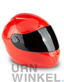 Zoekt u een rode motorhelm urn voor een biker? | URNWINKEL.