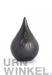 Unieke mini urn van brons 'Traandruppel / Teardrop' | URNWINKEL.